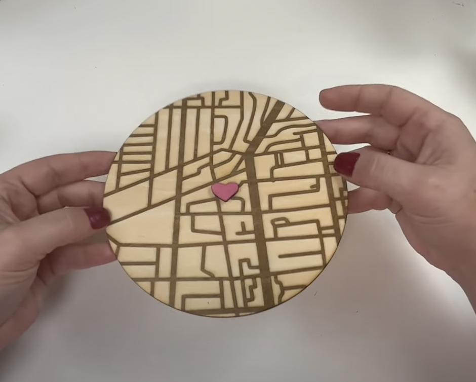 Where We Met Map: Cricut and Laser Craft Tutorial for a DIY Gift